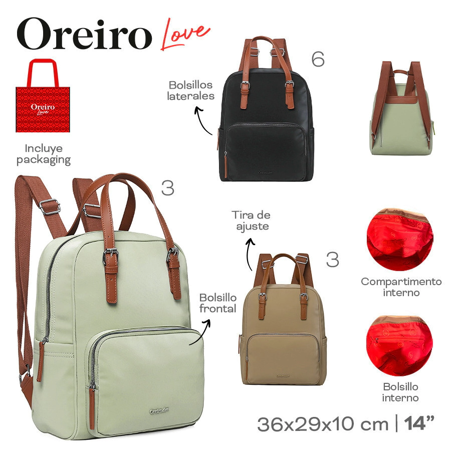 MOCHILA OREIRO LOVE NEGRO